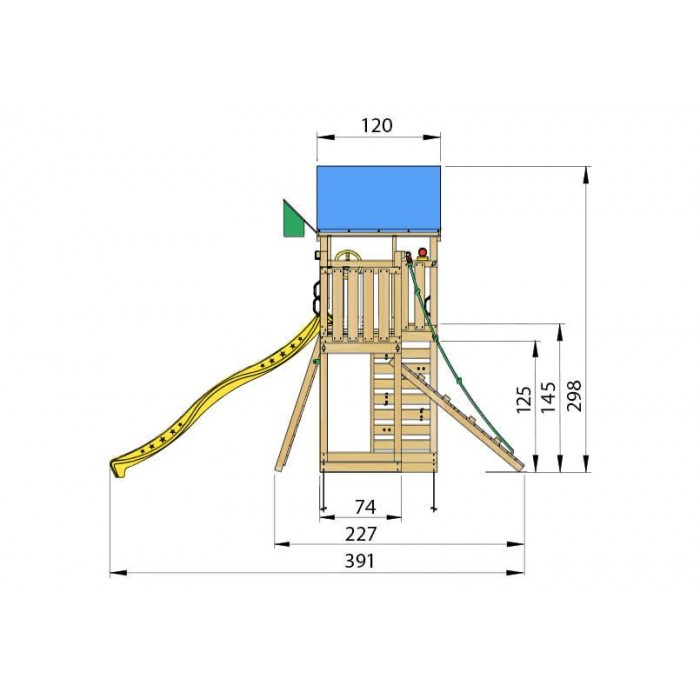 Lodge 2.1 + Bridge Modul | -Bridge Modul + Tornjevi | Tobogan Centar